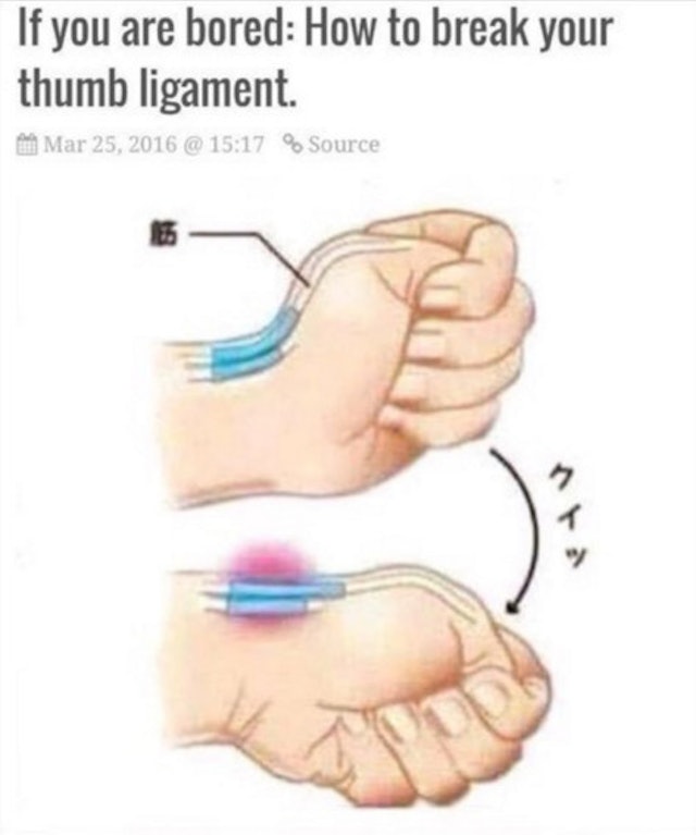 Scary Meme Claims To Show You How To Break Your Thumb