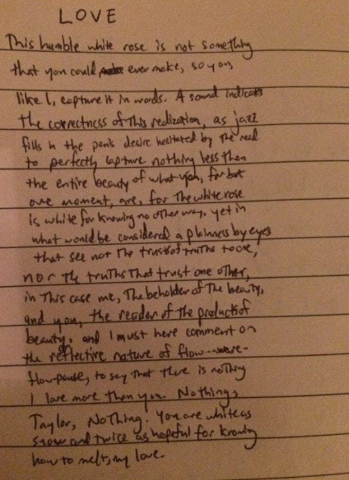 Taylor Swift's Stalker Wrote Poetry And Tweeted It To Her