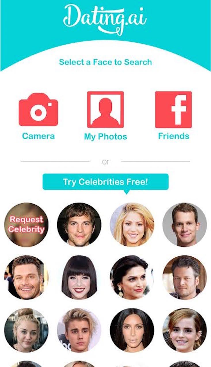 Dating.ai App Matches You With Celebrity Look-alikes