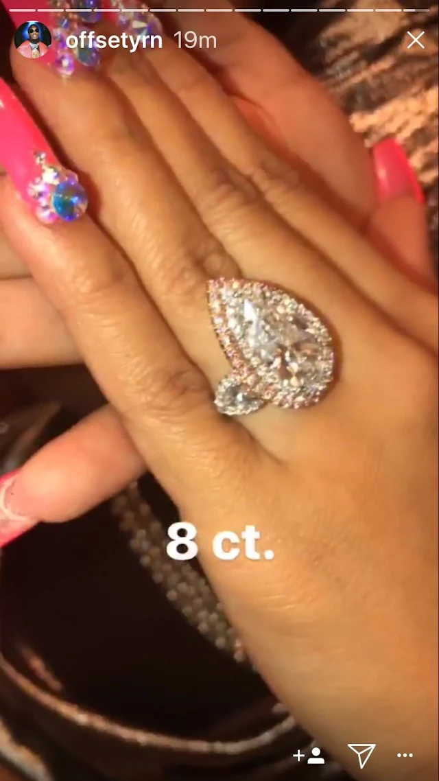 Cardi B’s Engagement Ring From Offset Will Make You Do A Double-Take