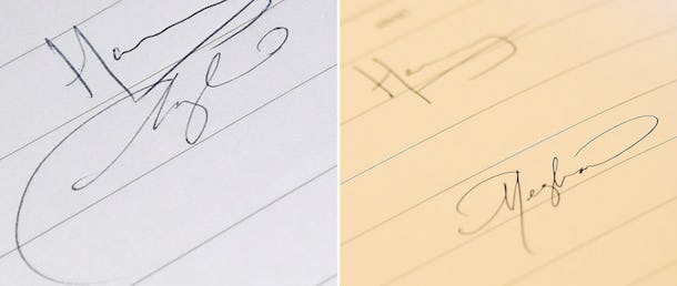 The Photos Of Meghan Markle's Signature Prove It's Gotten Fancier Since ...