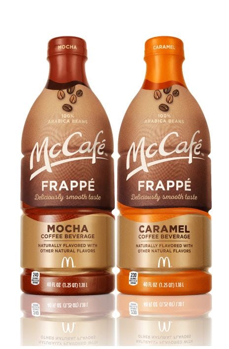 McDonald's McCafe Frappes Come In 40-Ounce Bottles, Perfect For Your ...